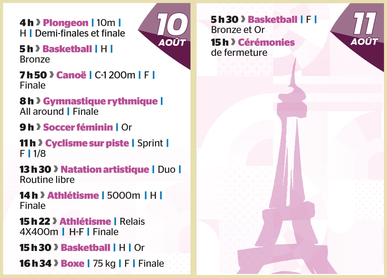 Jeux olympiques de Paris: votre calendrier pour ne pas manquer nos ...